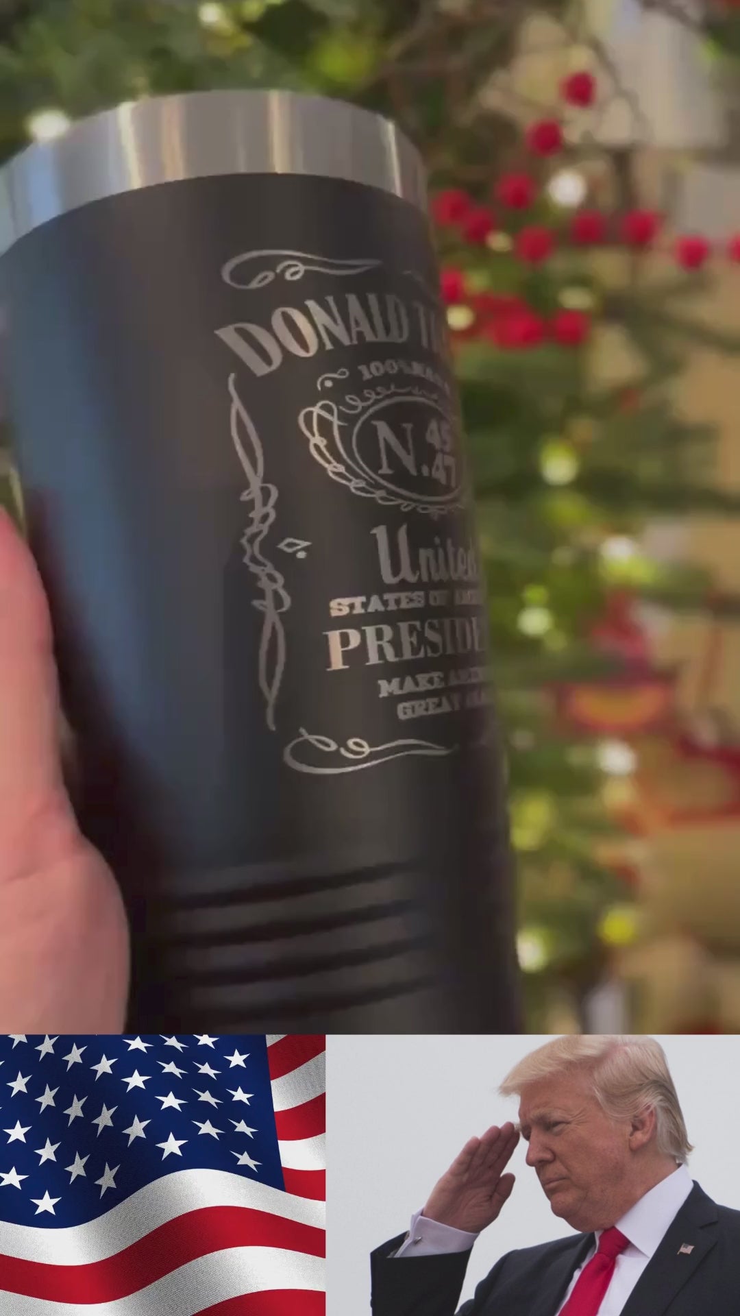 Donald Trump 45-47 President 20oz Tumbler, MAGA, Make American Great A ...